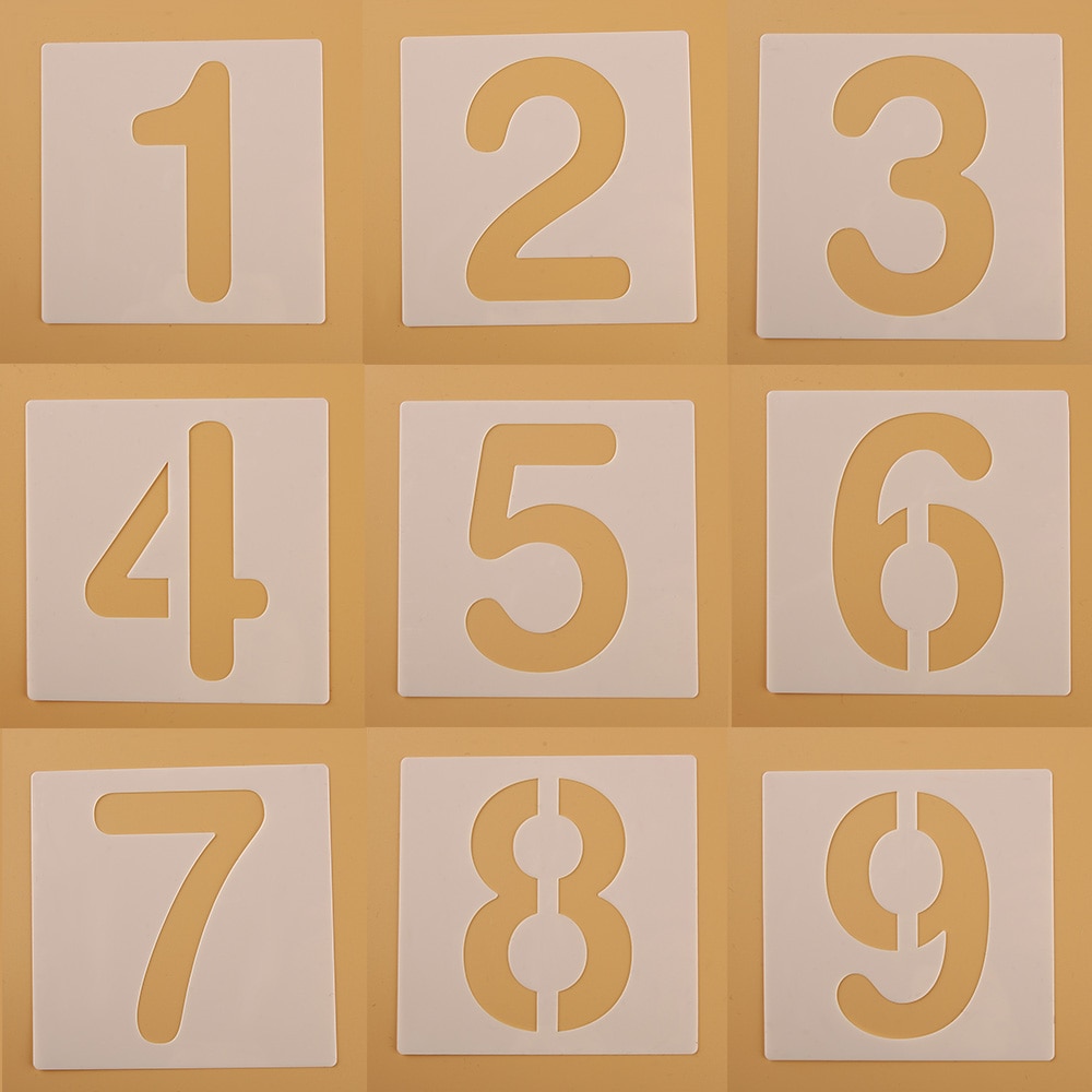 0-9 numbers DIY Craft Layering Stencils For Walls ... – Vicedeal