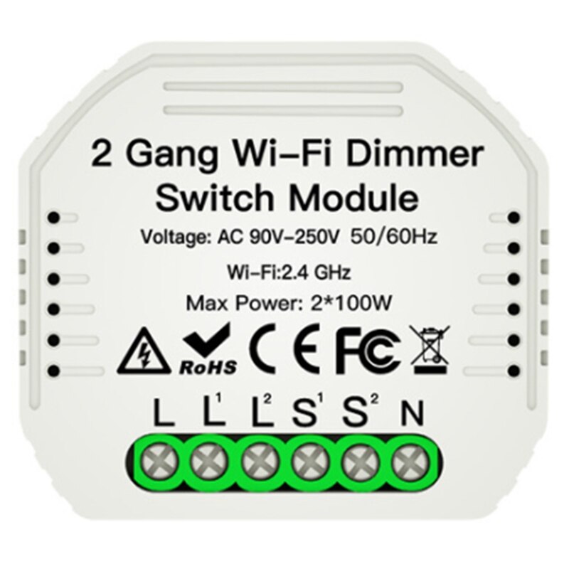 2 Gang Diy Wifi Smart 2 Way Light Led Dimmer Modul... – Grandado