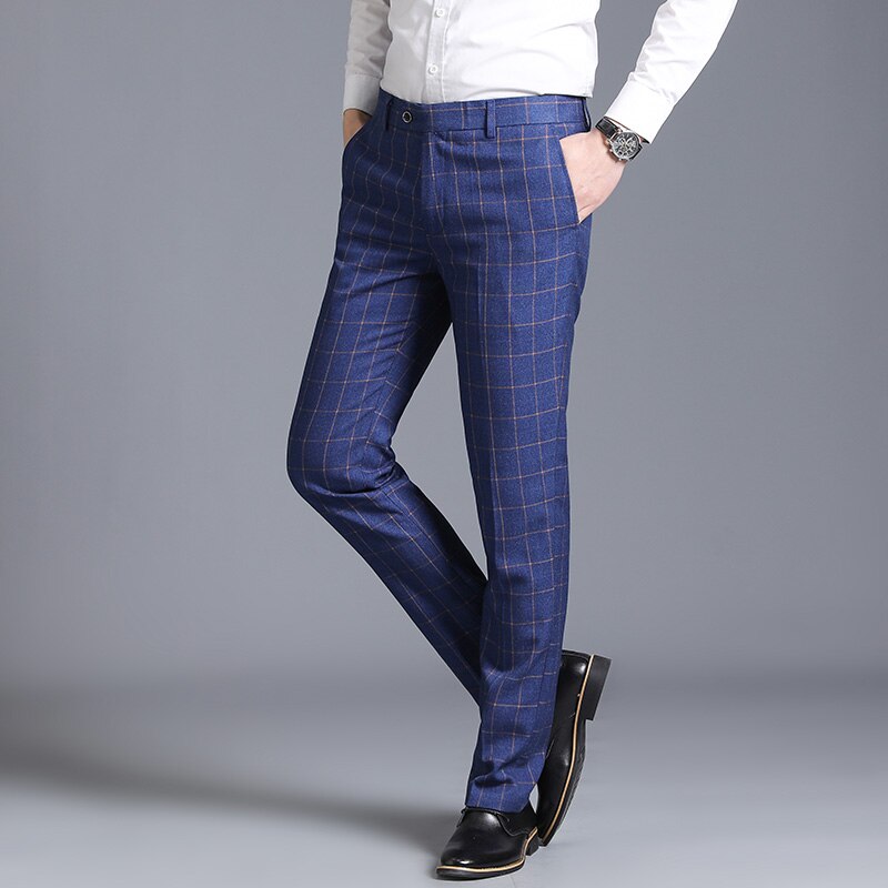 Classic Suit Pant Men Men Pure Color Business Form... – Vicedeal