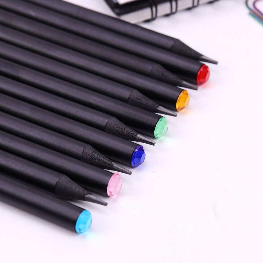 12 PCS DIY Pencil Hb Diamond Color Pencil Statione... – Vicedeal