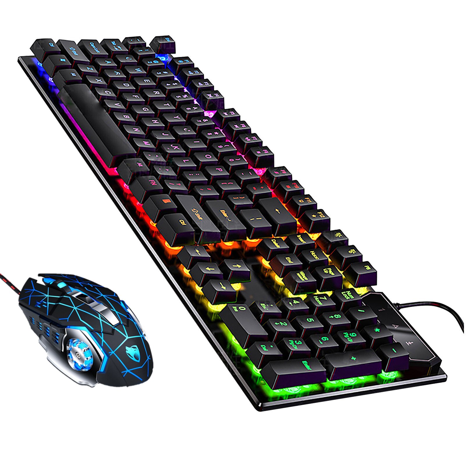 Gaming Keyboard And Gamer Mouse Set 3-colors Backl... – Grandado
