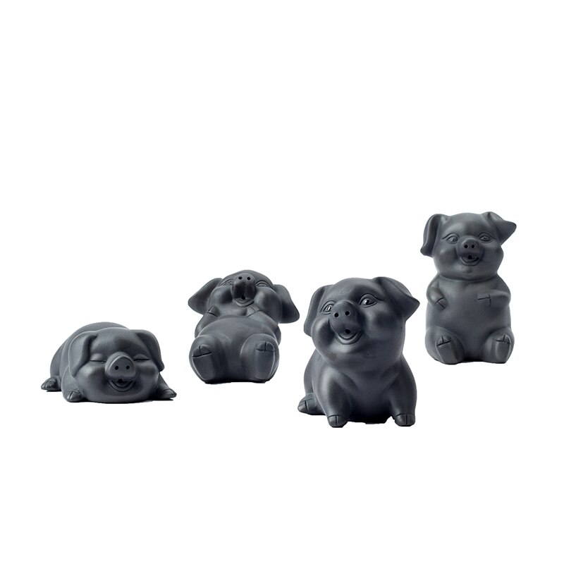 Handmade Pig Tea Pet Purple Clay Ceramic Tea Set B... – Grandado