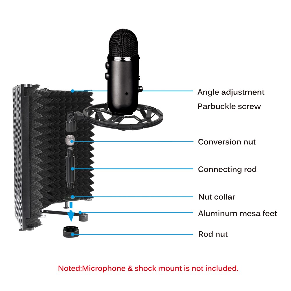 Portable Folding Microphone Recording Sound Insula... – Grandado