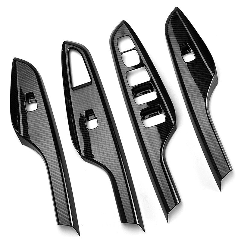 Car Armrest Carbon Fiber Door Window Switch Cover ... – Grandado