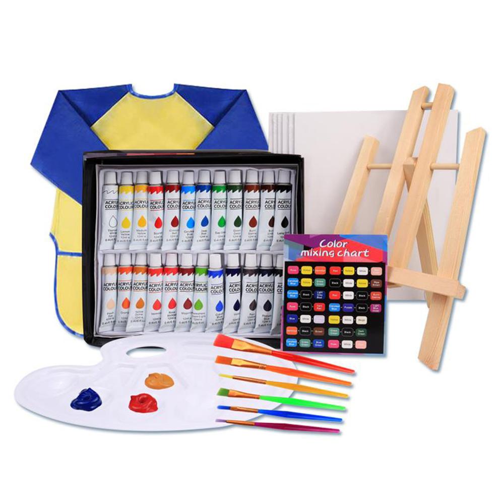 12ml DIY 24 Color Aluminum Tube Acrylic Paint Hand... – Grandado