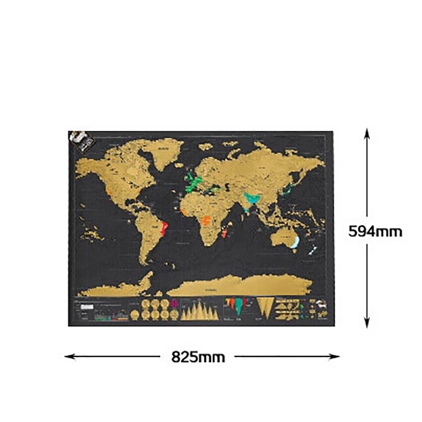 Scratch Off Map of The World Colorful Travel Map P... – Grandado