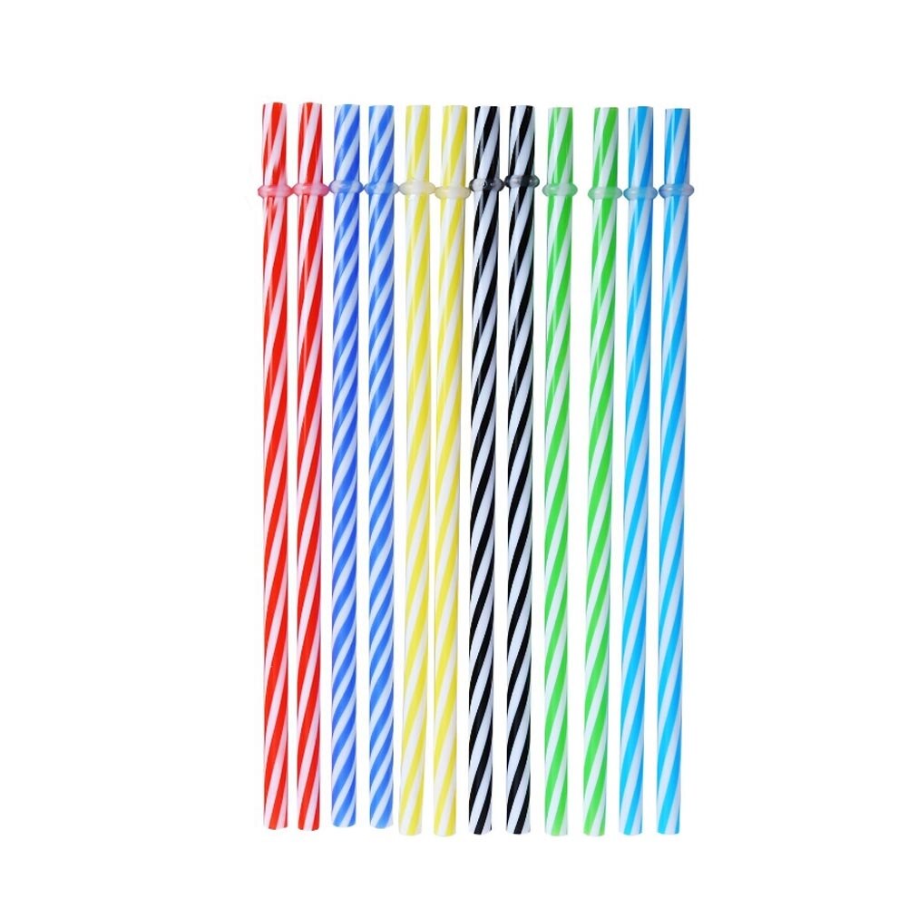 10 PC Colorful 19cm Straw Reusable Hard Plastic St... – Grandado