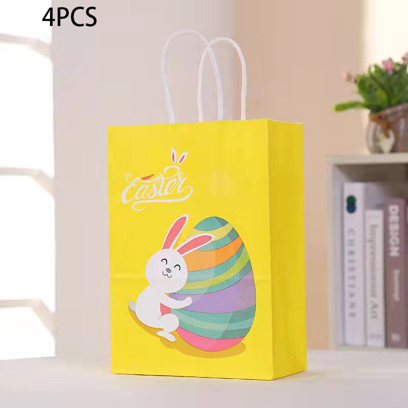 4pcs Happy Easter Bunny Paper Bags Rabbit Eggs Coo... – Vicedeal