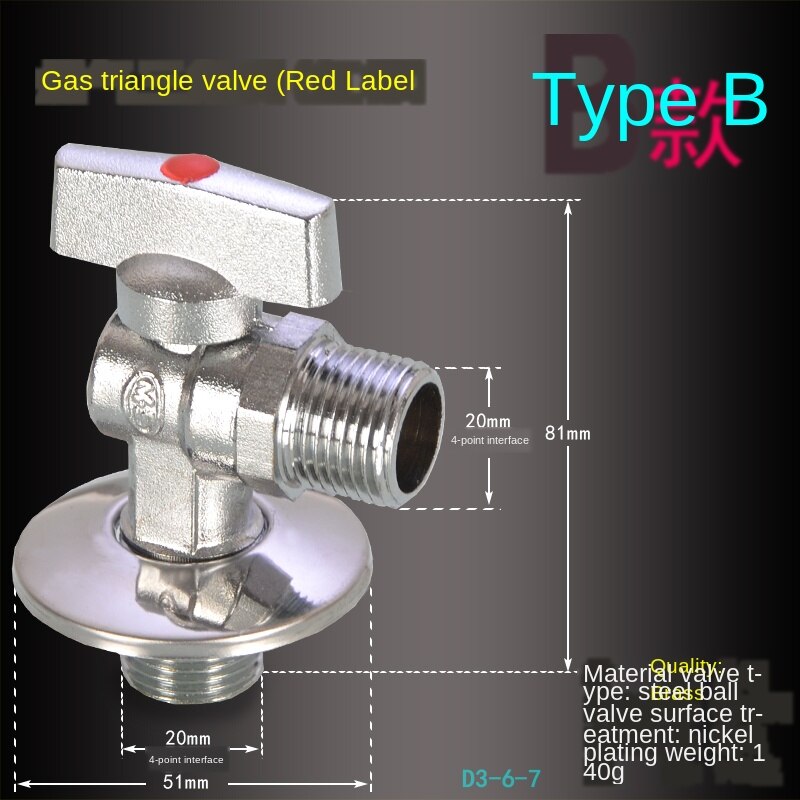 Triangle Valve 1/2IN 3/4IN Copper Ball Core Natura... – Grandado