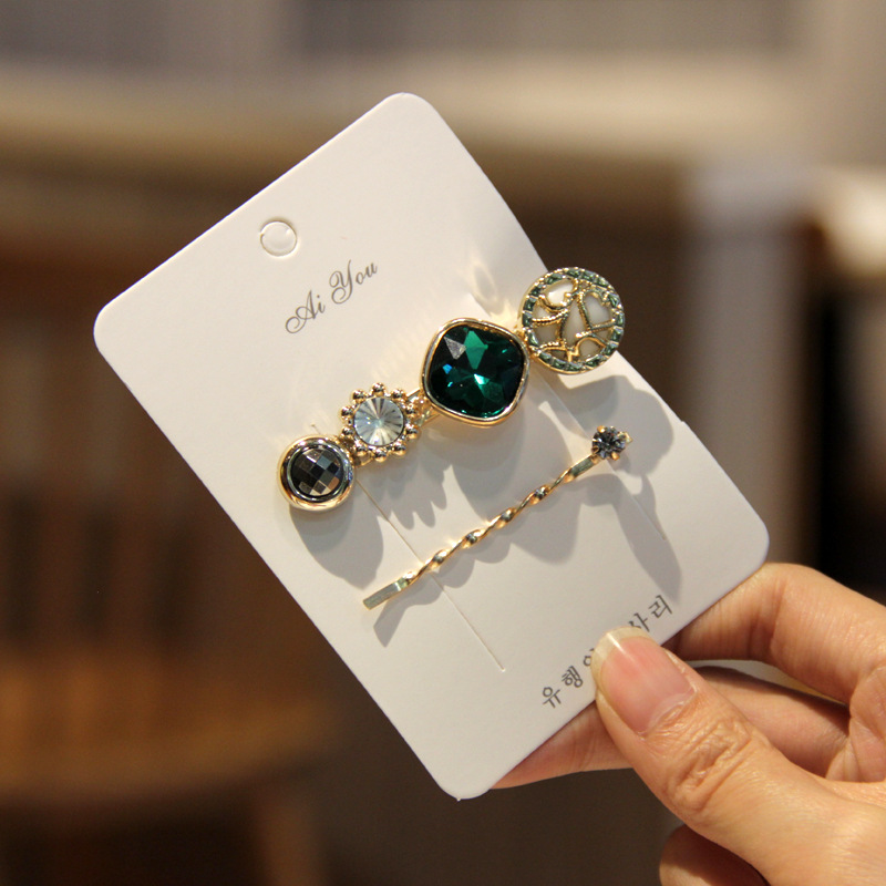 4 stijl Luxe kristal parel haar clip Gold haarspel... – Grandado