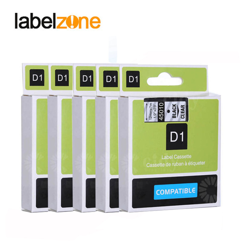 15pcs/lot 12mm black on clear 45010 D1 labels Comp... – Grandado