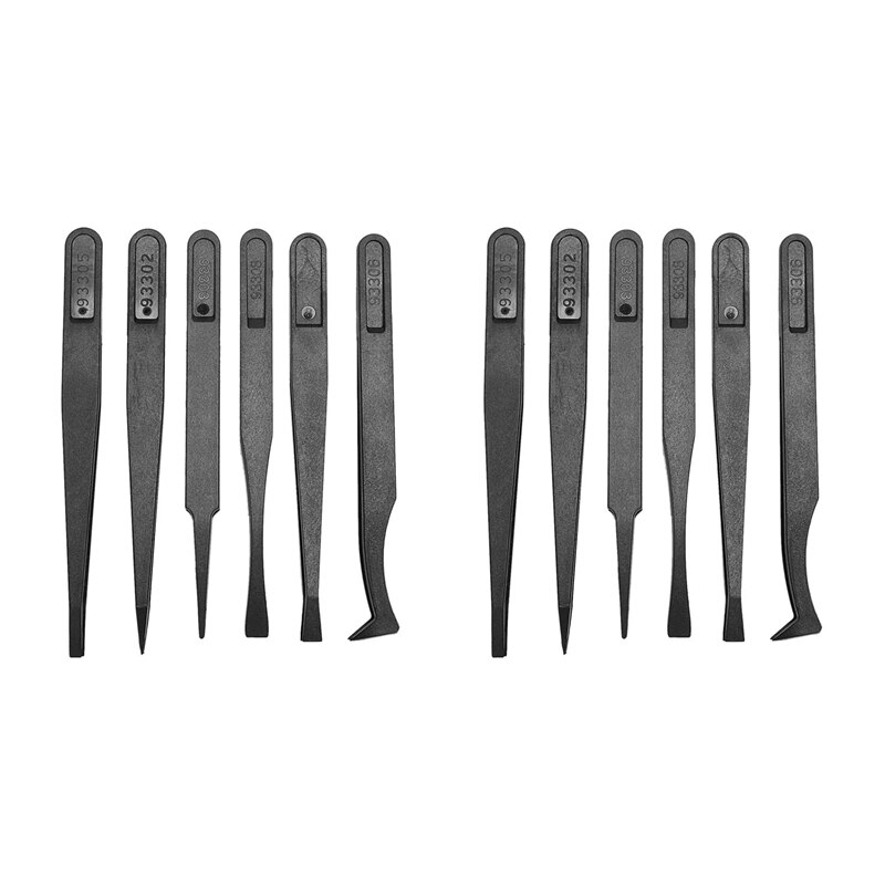 12PCS Precision Tweezer Set Plastic Anti Static To... – Grandado