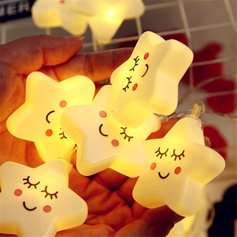 1.5/3M Leds Smile Star String Lights Battery Opera... – Vicedeal