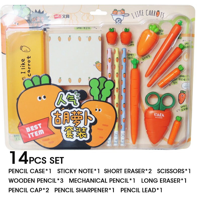 Andstal Super Cool Cute Carrot Stationery Set Kawa... – Vicedeal
