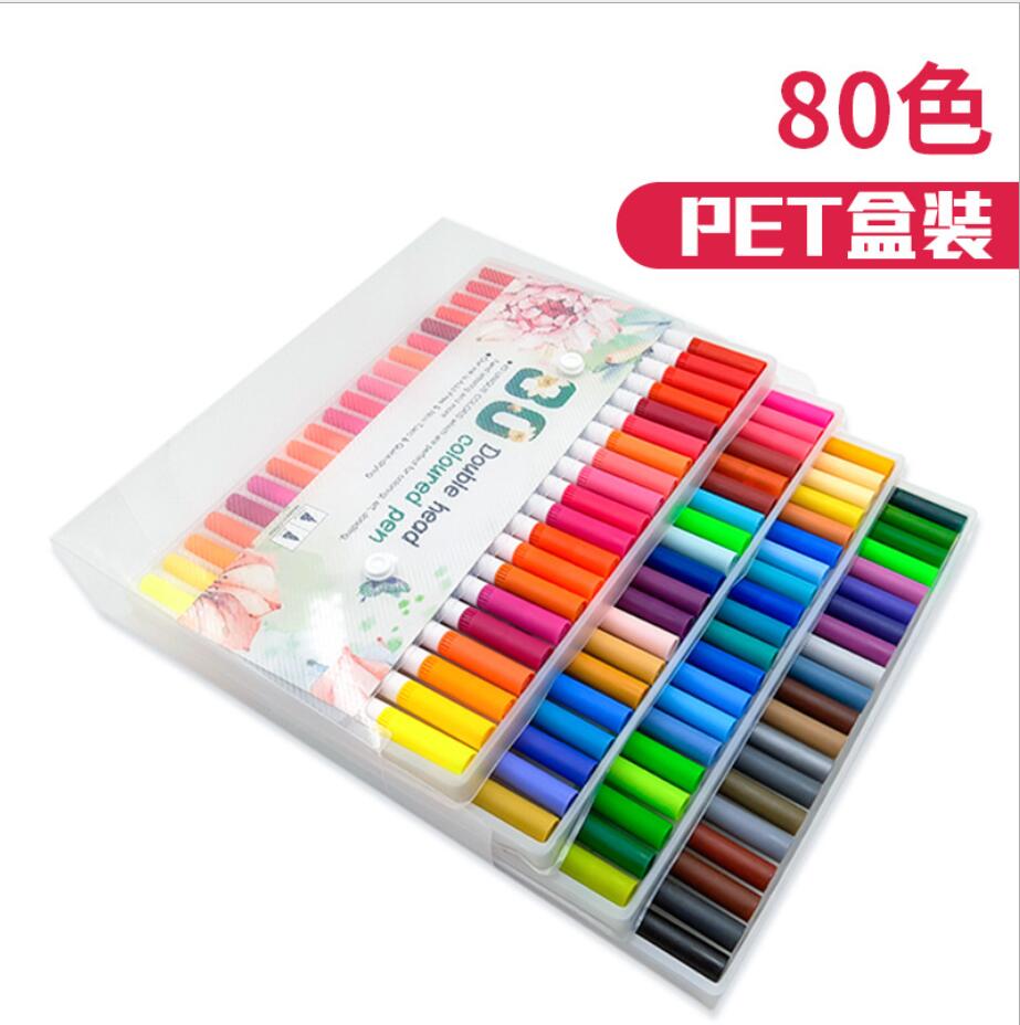 100 Color Fine Dual Tip Brush Pen Drawing Painting... – Grandado