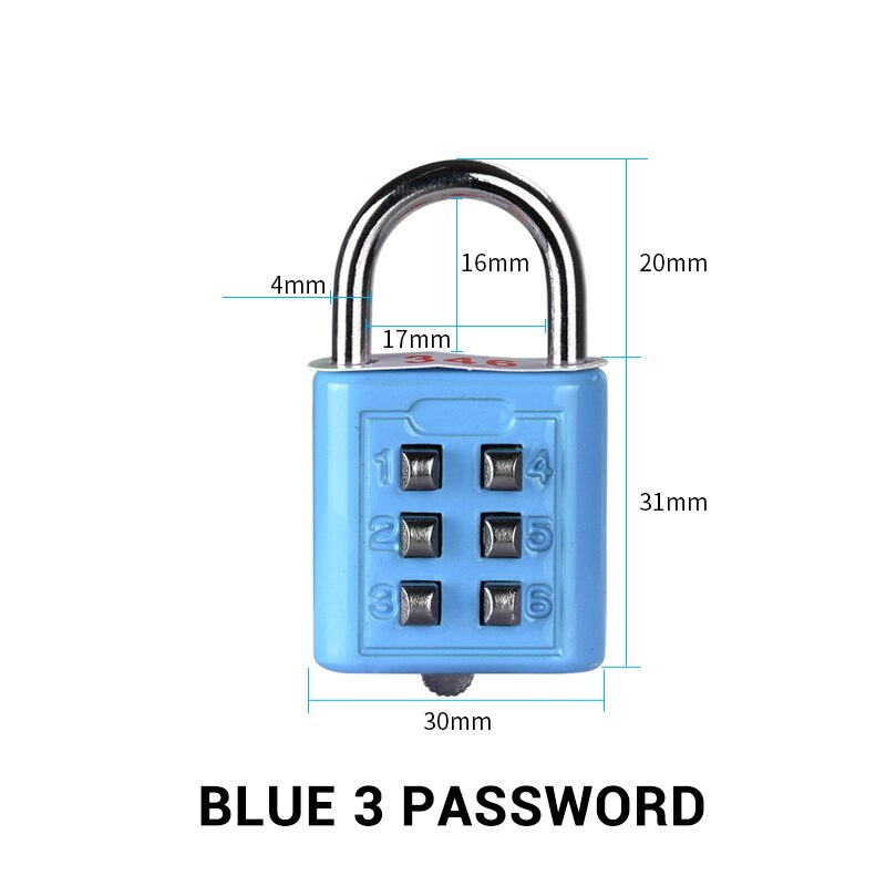 1Pcs Zinc alloy Password Padlock Mechanical Cipher... – Grandado