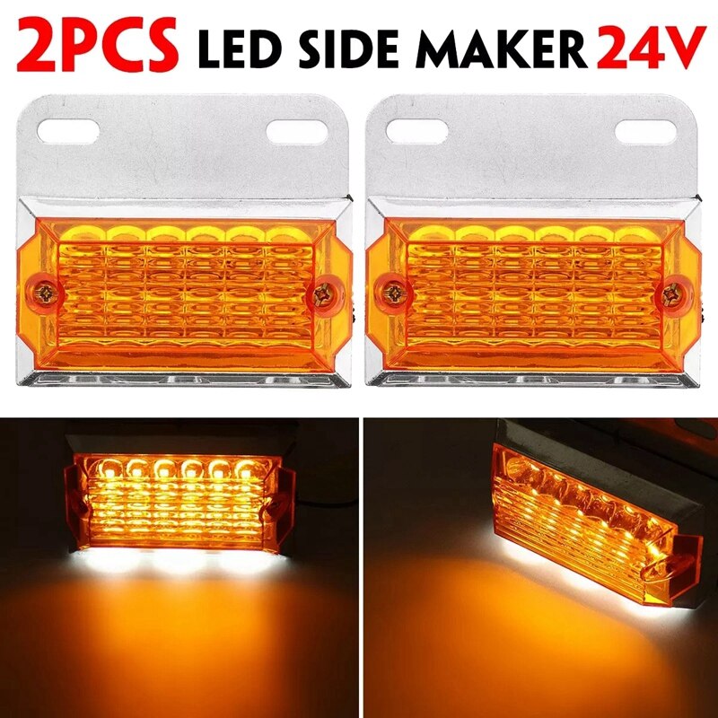 2Pcs 24V 15 LED Truck Side Marker Light External L... – Vicedeal
