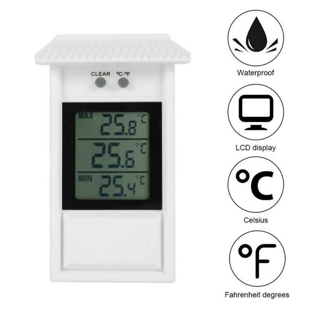 Digitale Display Max Min Kas Thermometer Tuin Indo Vicedeal 