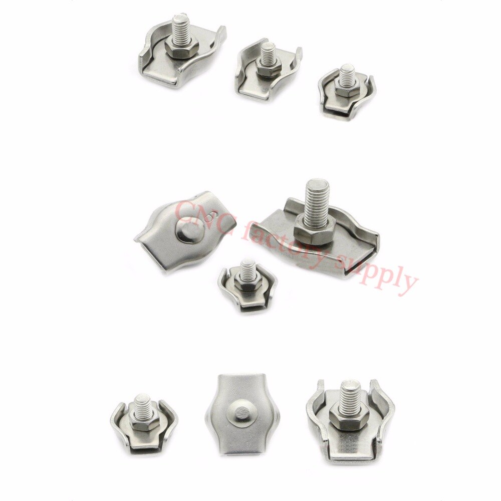 304 Stainless steel M2 M3 M4 Simplex Wire Rope Cli... – Grandado