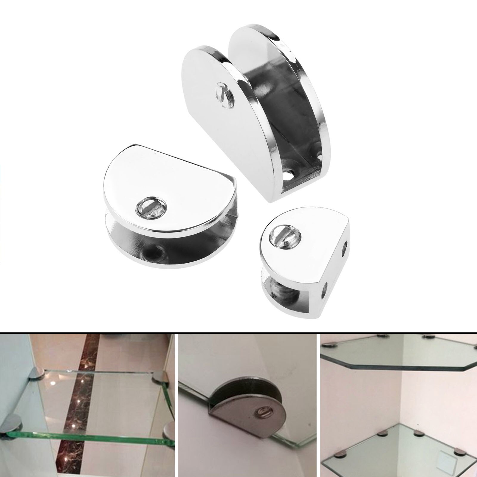 1Pc Glass Shelf Brackets Clamp BracketHolder Alloy... – Vicedeal