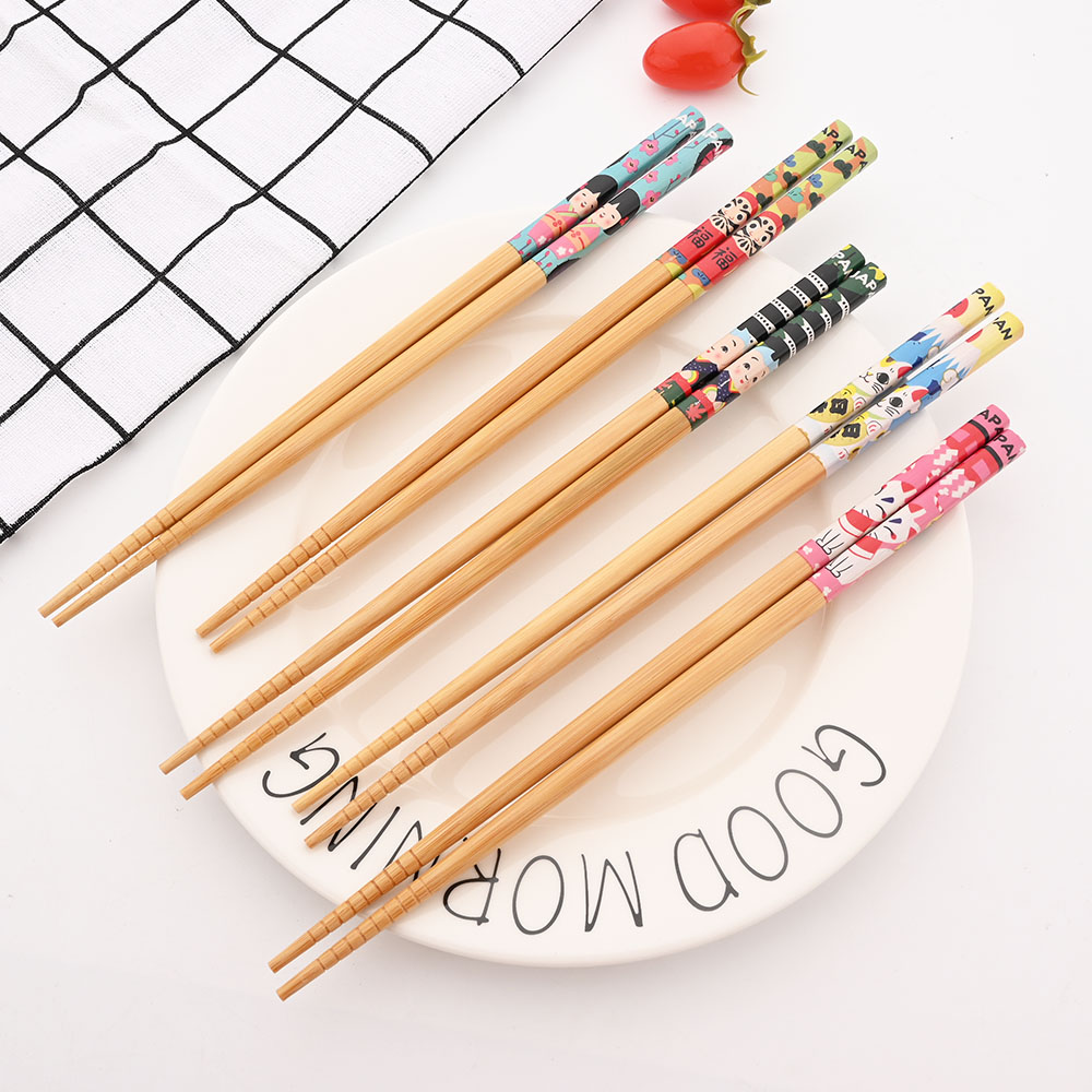 Japanese 5Pairs Bamboo Chopsticks for Sushi Non-Sl... – Vicedeal