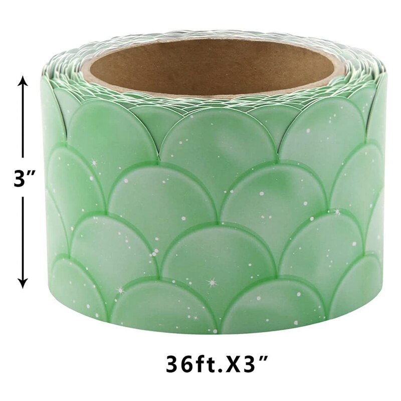 20M Ombre Scallops Bulletin Board Borders Rainbow ... – Vicedeal