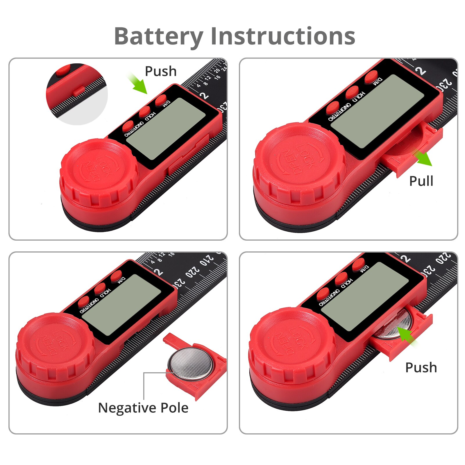 PROSTER 300mm 2 In1 Digital LCD Protractor Angle F... – Grandado