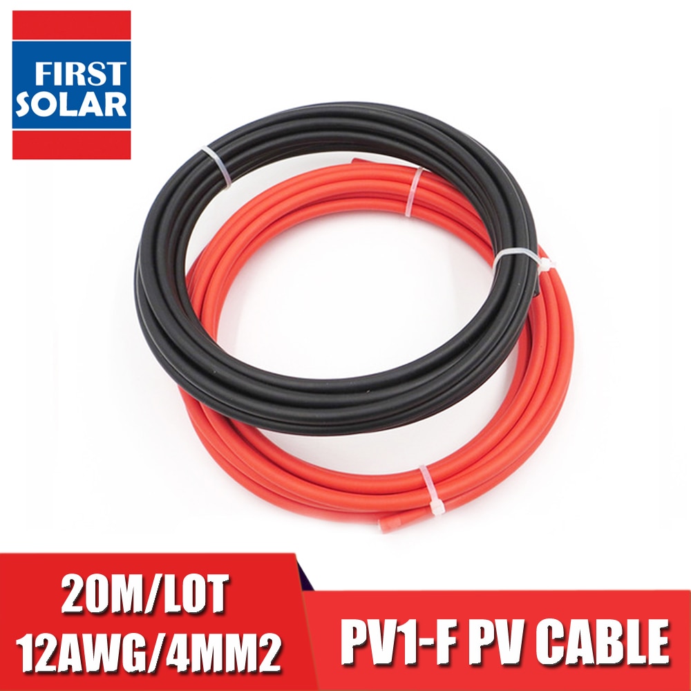 20 M Zwarte Kabel 10 M + Rode Kabel 10 M 4mm2 Pv S... – Vicedeal