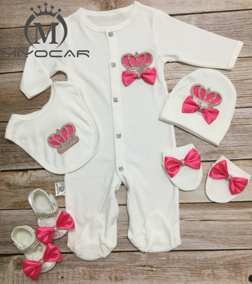 MIYOCAR bling Rhinestone blue 0-6m newborn clothes... – Grandado