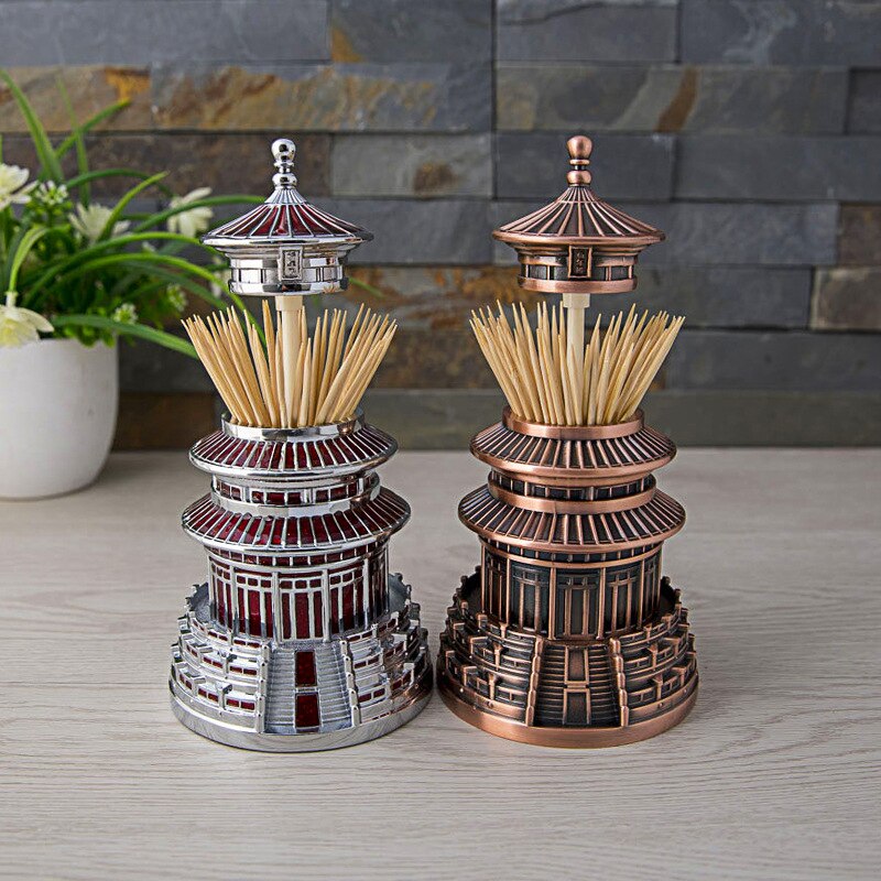 Architectural Style Metal Toothpick Holder Automat... – Vicedeal