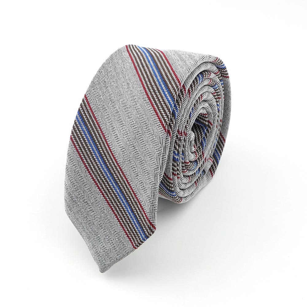 Men's Ties Skinny Red Blue Plaid British Style... – Grandado