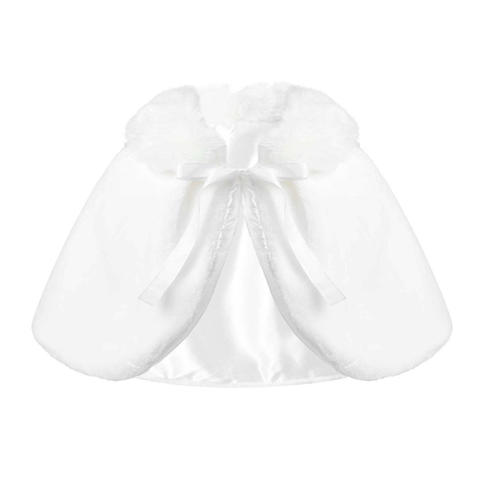 Kids Girls Child Faux Fur Flower Girls Shrug Winte... – Grandado