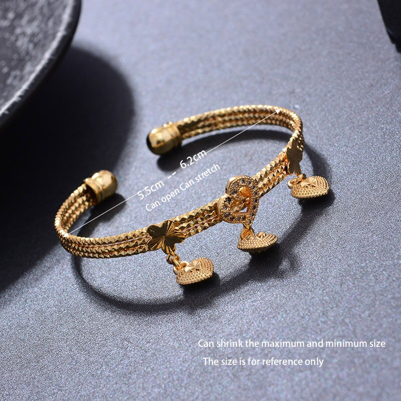 Wando 4pcs/lot Gold Color Bangle for Girls/Baby/Ki... – Grandado