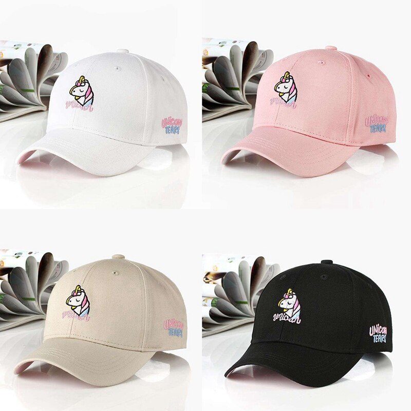 Cotton Cartoon Unicorn Embroidery Baseball Caps Fo... – Vicedeal
