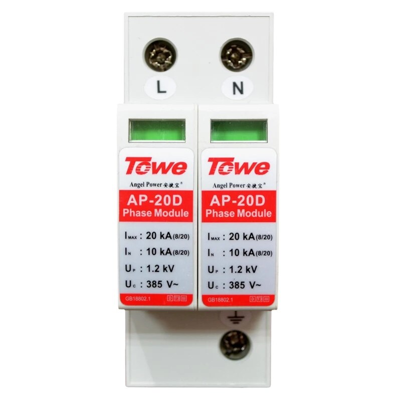 AP 20D 2P 20kA Single Phase Surge Protective Devic... – Grandado