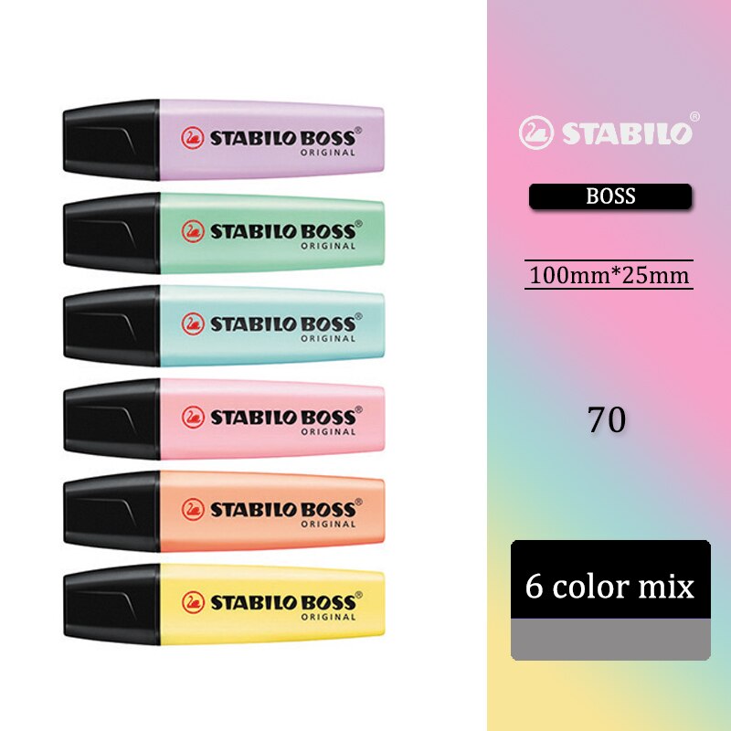 6/9 colors STABILO BOSS Macaron Color Highlighter ... – Vicedeal