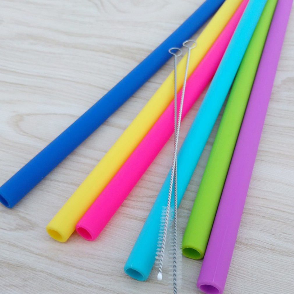 Silicone Straws Silicone Straight Tube Juice Milk ... – Grandado