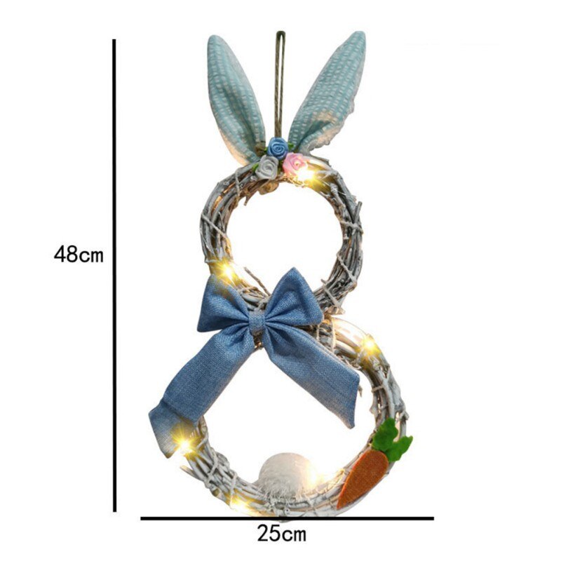 Easter Wreath Bunny Garland Easter Wreath With Lig... – Vicedeal