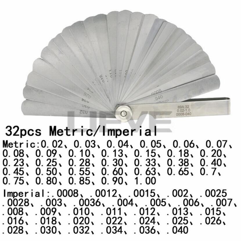 32 stücke in 1 Fühlerlehre 0,02-1,0mm Edelstahl Lü... – Vicedeal