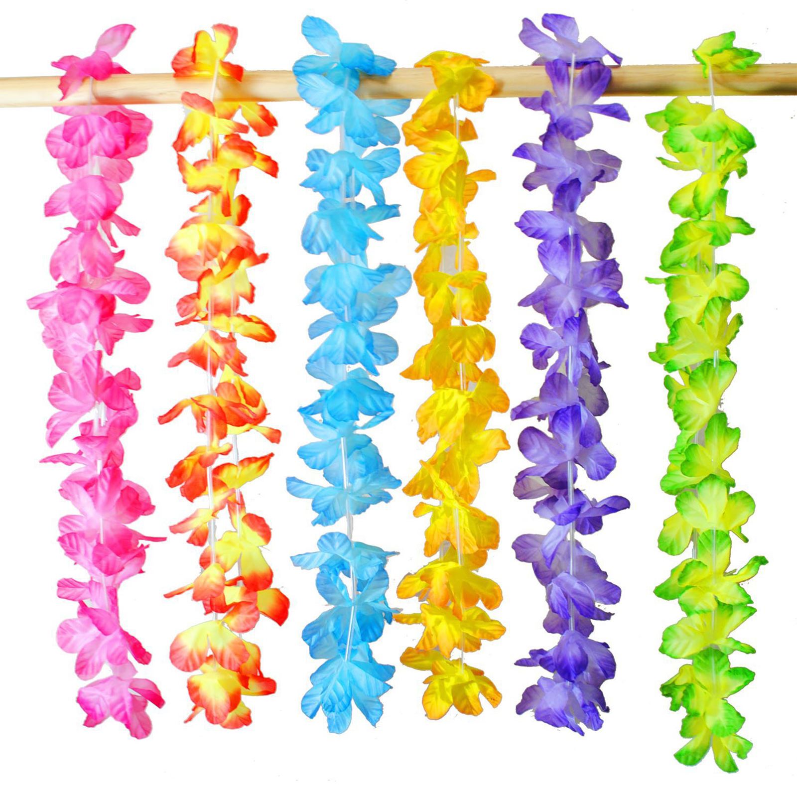 36Pcs Hawaii Party Leis Flower Wreath Garland Hawa... – Grandado