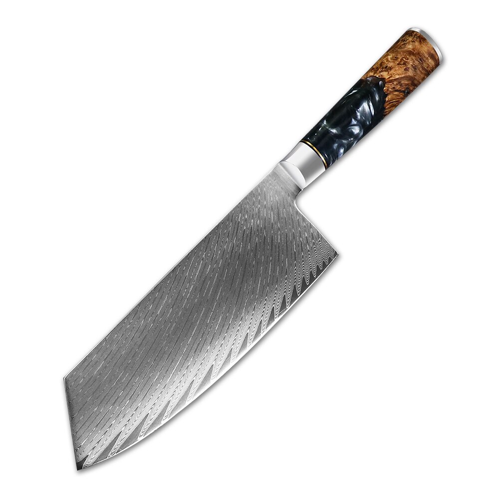 JUMCSONG 1-8 Piece Kitchen Knife Set Damascus Stee... – Vicedeal