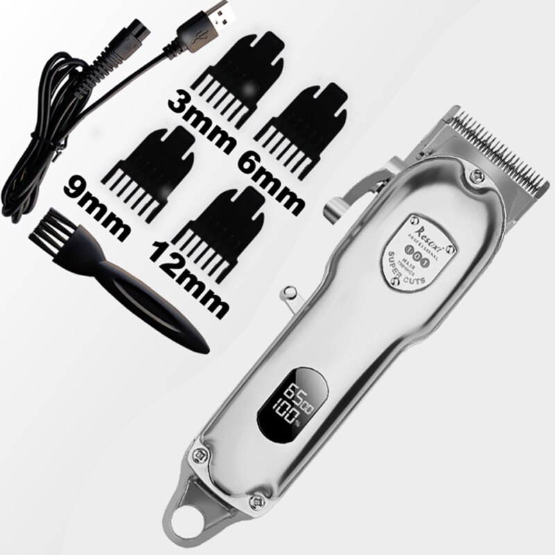 All-metal barber hair clipper electric hair trimme... – Grandado