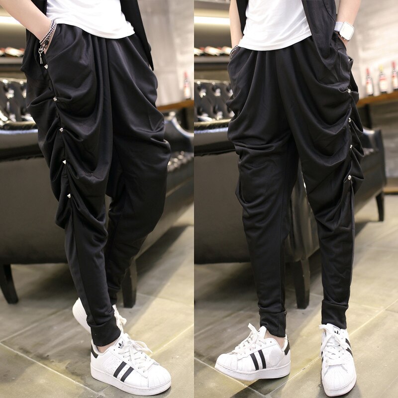 Men spring summer rivet harem pants punk hip hop c... – Grandado