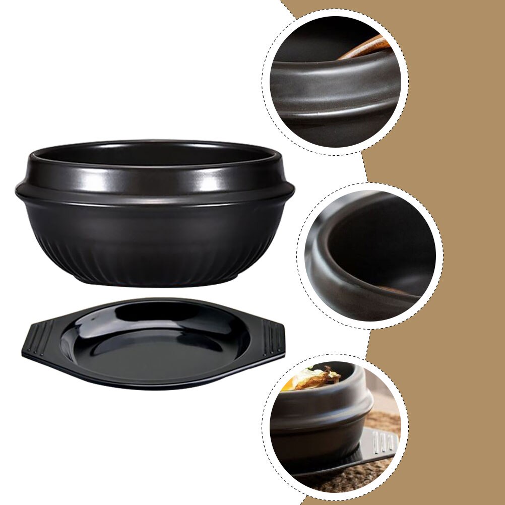 1 Set Ceramic Casserole Non Stick Bibimbap Pot Bra... – Grandado