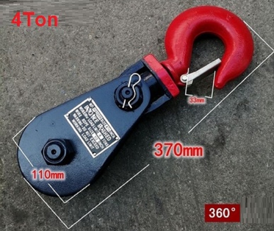 4T 115MM American style strong lifting pulley bloc... – Grandado