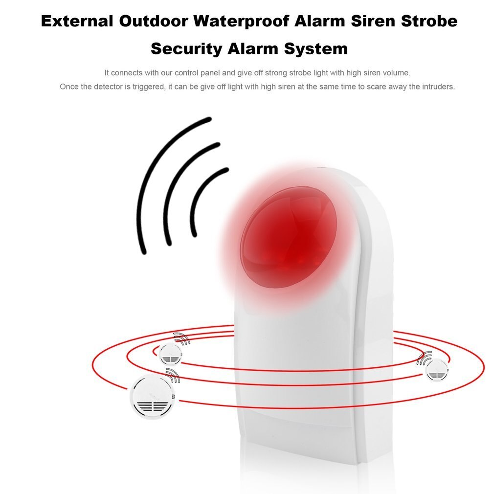 Wired Alarm 115db Outdoor Waterdichte Flash Sirene... – Grandado