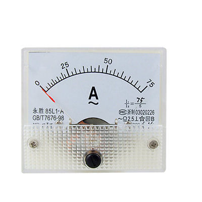 85L1 AC 0-75A Rectangle Analog Panel Ammeter Gauge – Vicedeal