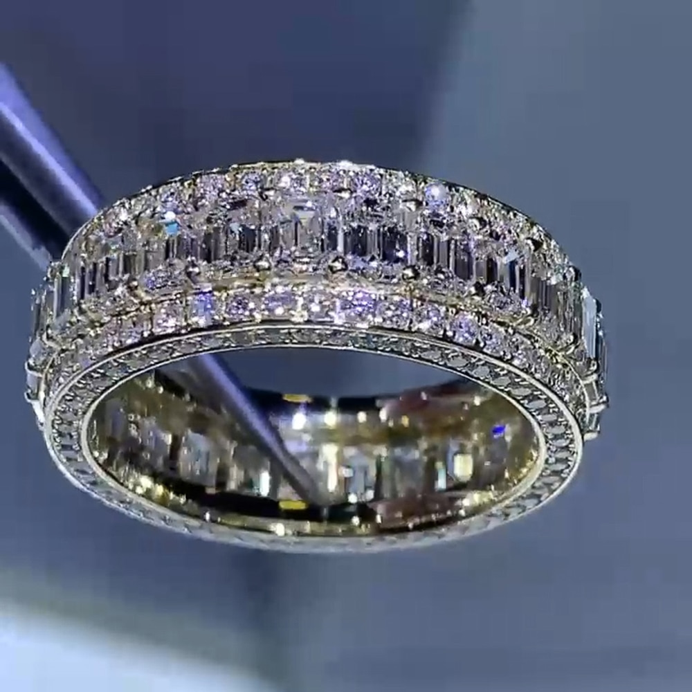 Huitan Gorgeous Women Wedding Bands Rings Micro Pa... – Grandado