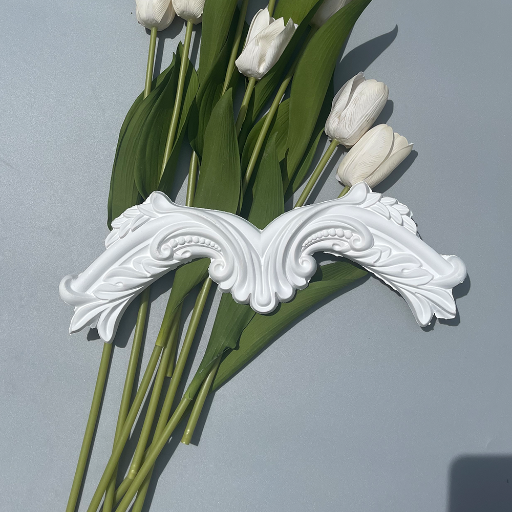 French Pu Corner Flower Background Wall Shape Imit... – Grandado