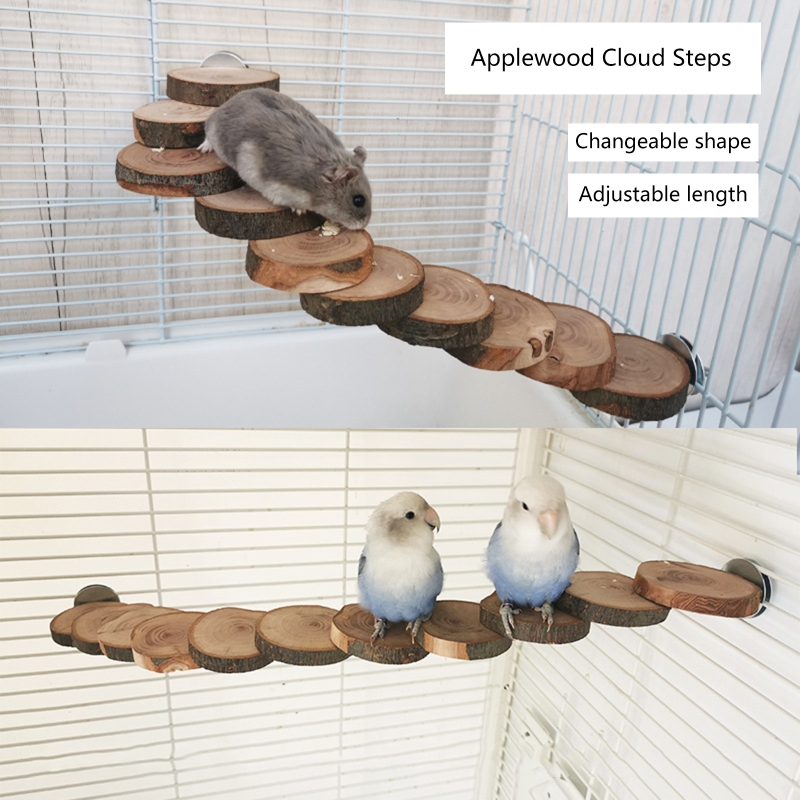 Hamster Ladder for Cage 10 Steps Wood Climbing Blo... – Vicedeal